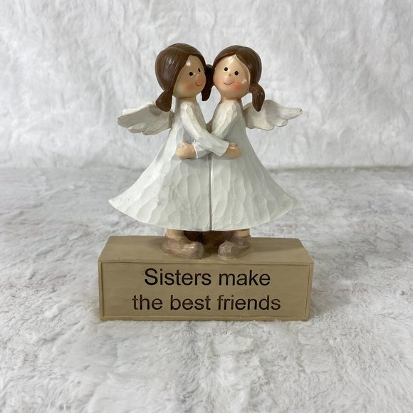 LTD | Accents | Angels Hugging Statue Shelf Sitter Sisters Make The ...